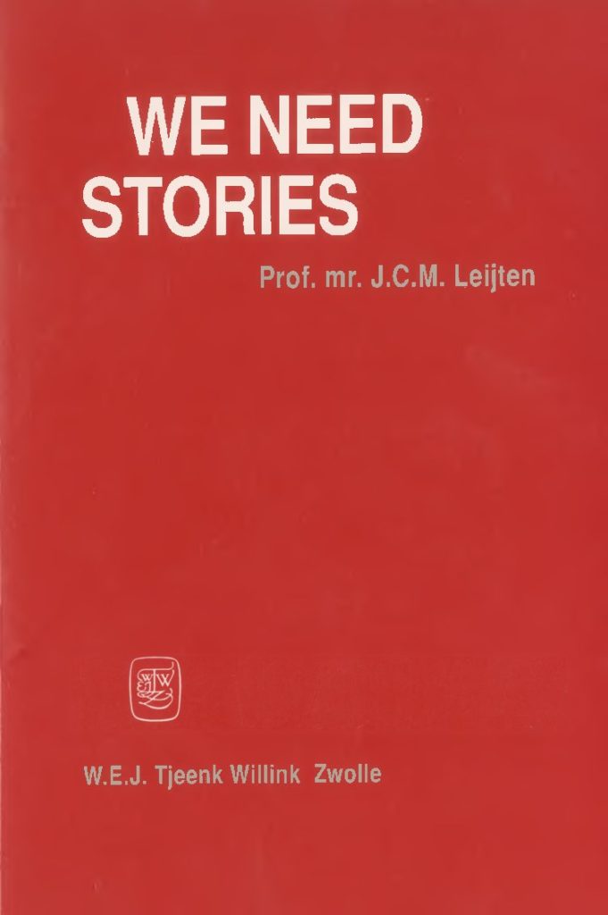 We Need Stories – Jan Leijten
